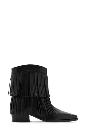 Mango Fringe Bootie