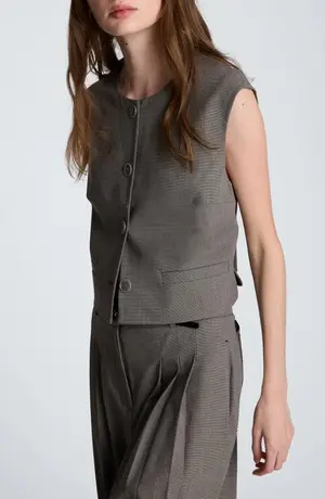 KENNETH COLE Boxy Four-button Vest