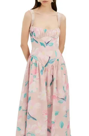 Bardot Cartia Floral Print Midi Dress
