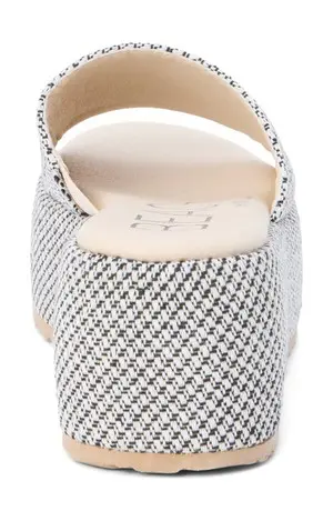 Matisse Pismo Platform Wedge Sandal - White/black Jute