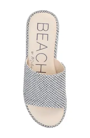 Matisse Pismo Platform Wedge Sandal - White/black Jute