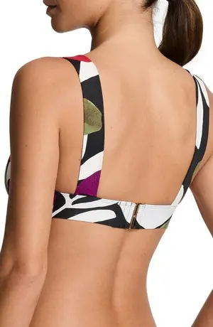 Ralph Lauren Printed Longline Bikini Top With Wide Straps