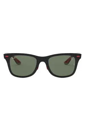 Ray-ban 52mm Square Sunglasses - Carbon/matte Allutex/green