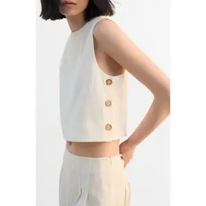 Mango Cropped Camis Tanks For Women