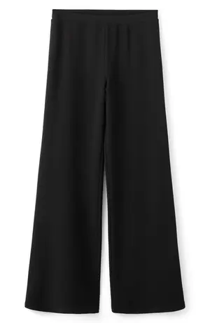 Mango Elastic Waist Straight Leg Suit Pants
