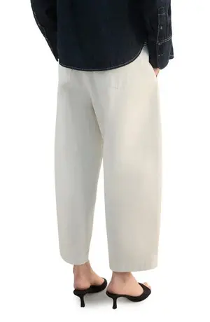Mango Straight Leg Cotton Trousers