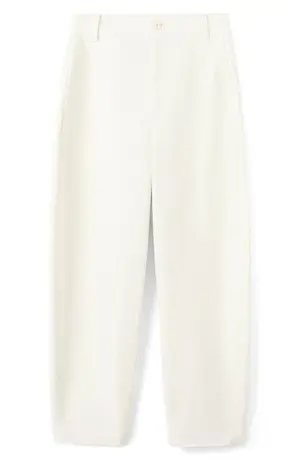 Mango Straight Leg Cotton Trousers