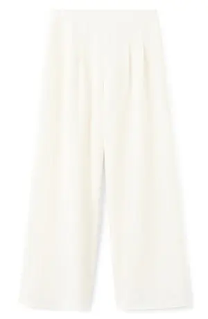 Mango Pleated Straight Leg Trousers