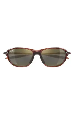 Maui Jim 62mm Polarized Oval Sunglasses - Brown