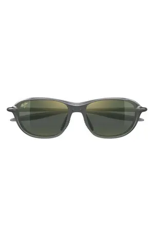 Maui Jim 62mm Polarized Oval Sunglasses - Grey