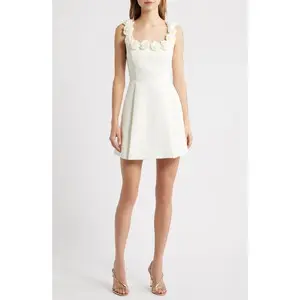 LUCY PARIS Rosette Trim Cocktail Minidress