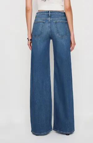 REFORMATION Greta Superstretch Low Rise Wide Leg Jeans