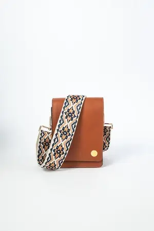 EVA INNOCENTI Cami 2.0 Crossbody Bag In Nappa Leather - Medium Brown