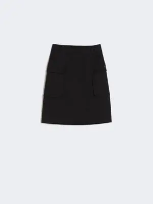 Max Mara Stretch Cotton Wrap Mini Skirt