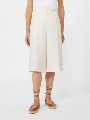 Max Mara Linen Bermuda Shorts - Beige