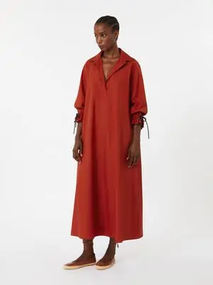 Max Mara Oversized Cotton Poplin Maxi Dress