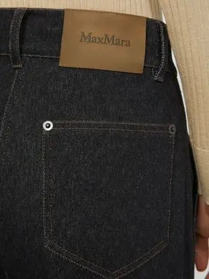 Max Mara Denim-effect Jersey Five-pocket Trousers