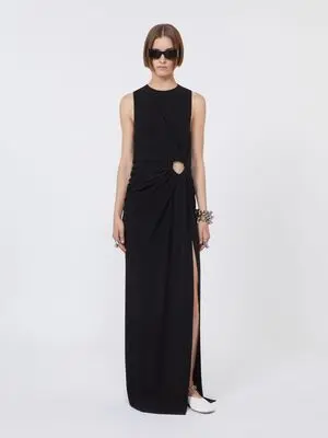 Max Mara Sleeveless Stretch Jersey Draped Dress