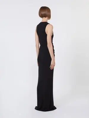 Max Mara Sleeveless Stretch Jersey Draped Dress