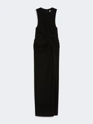Max Mara Sleeveless Stretch Jersey Draped Dress