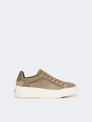 Max Mara Suede Urban Sneakers - Mud