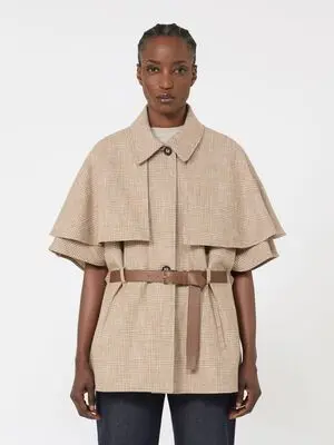 Max Mara Glen Plaid Cotton Cloak