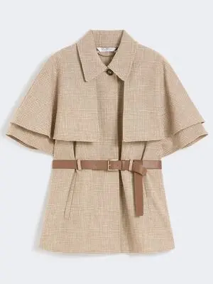 Max Mara Glen Plaid Cotton Cloak
