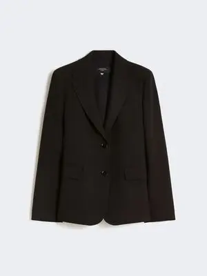 Max Mara Viscose-blend Canvas Blazer - Black