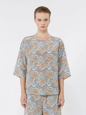 Max Mara Printed Silk Crêpe De Chine Blouse