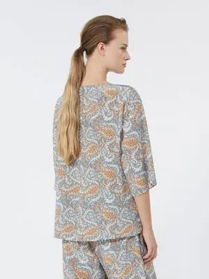 Max Mara Printed Silk Crêpe De Chine Blouse