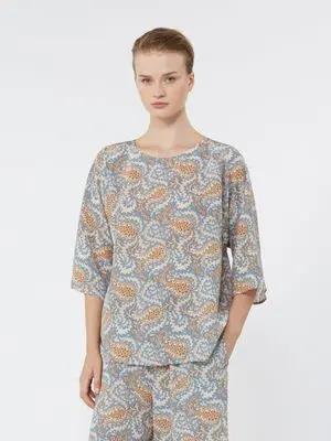 Max Mara Printed Silk Crêpe De Chine Blouse