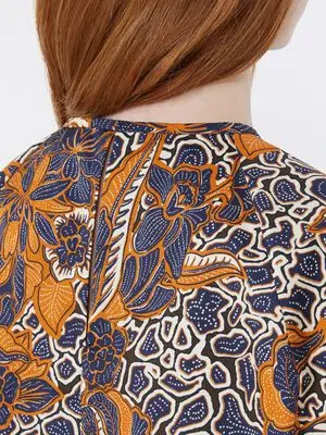 Max Mara Printed Cotton Poplin Blouse