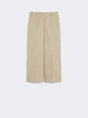 Max Mara Linen Cropped Wide-Leg Pants