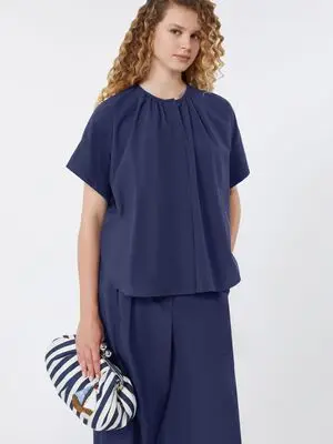 Max Mara Cotton Poplin Shirt - Navy