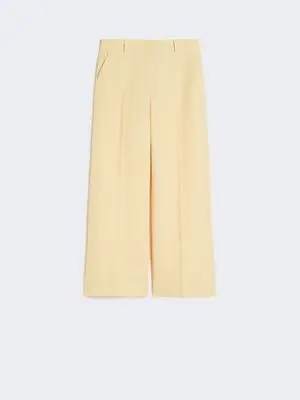 Max Mara Linen Canvas Wide Leg Trousers