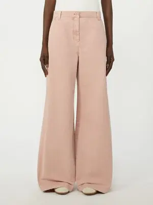 Max Mara Cotton Canvas Wide-leg Trousers