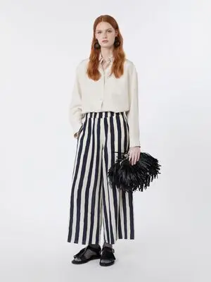 Max Mara Printed Crêpe De Chine Trousers