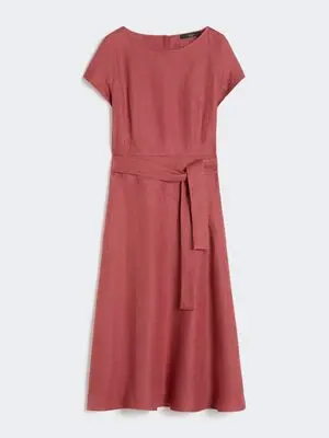 Max Mara Linen Canvas Midi Dress