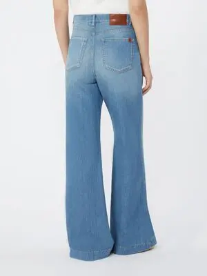 Max Mara Linen And Cotton Denim Jeans