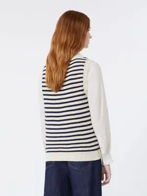 Max Mara Ribbed Sleeveless Cotton Jumper