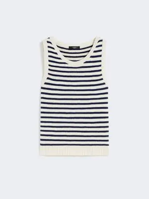 Max Mara Ribbed Sleeveless Cotton Jumper