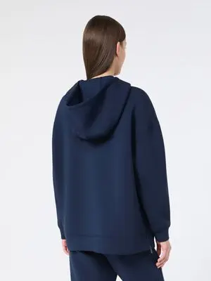 Max Mara Long Scuba Jersey Sweatshirt - Navy