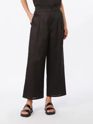 Max Mara Ramie Canvas Cropped Trousers
