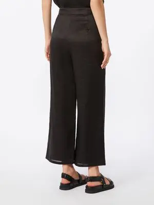 Max Mara Ramie Canvas Cropped Trousers