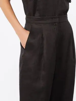 Max Mara Ramie Canvas Cropped Trousers