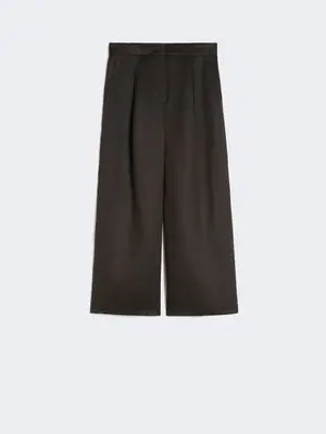Max Mara Ramie Canvas Cropped Trousers