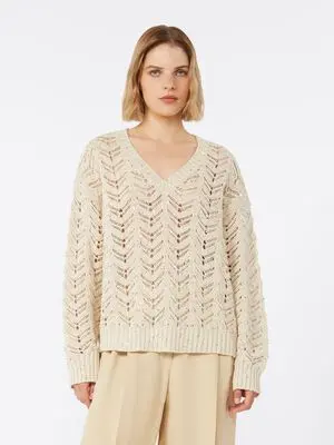 Max Mara Cotton Yarn And Sequin Sweater