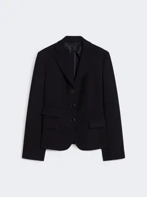 Max Mara Single-breasted Piqué Jersey Jacket