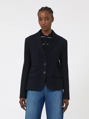 Max Mara Single-breasted Piqué Jersey Jacket