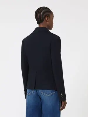Max Mara Single-breasted Piqué Jersey Jacket